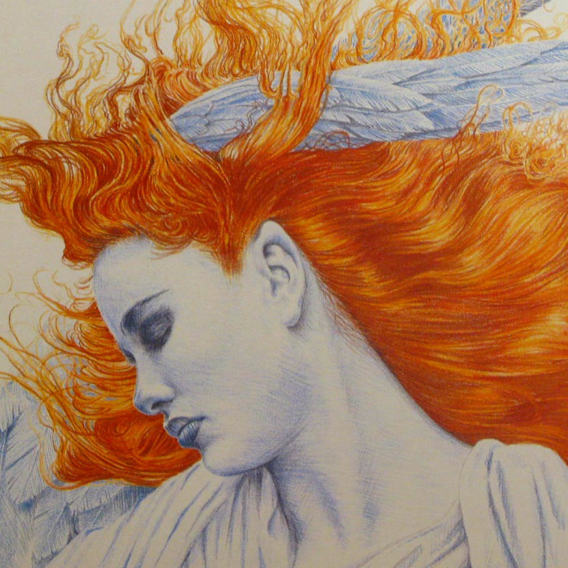 Flame Haired Valkyrie - Limited Edition Print by Ed Org – Obsidian Art