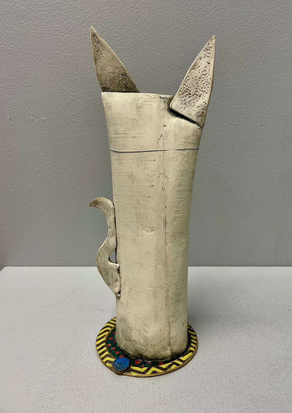 Large Dog 3 - Ceramic Sculpture by Sarah Saunders – Obsidian Art