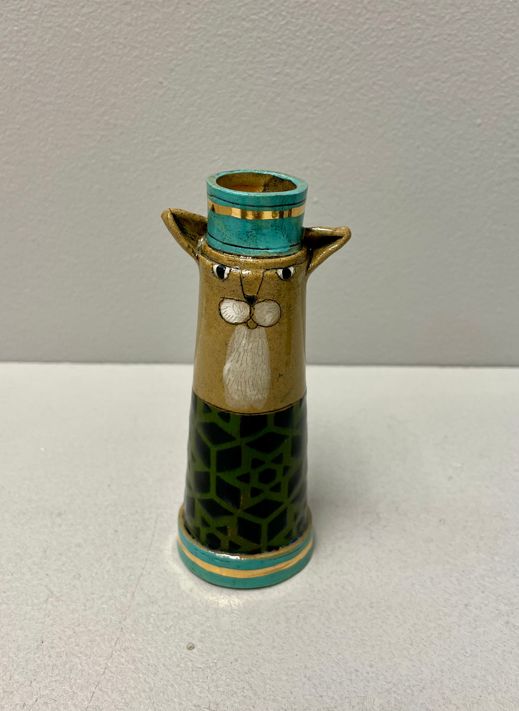 Cat Candle Holder - Hand-Built Ceramic Sculpture by Sarah Saunders ...