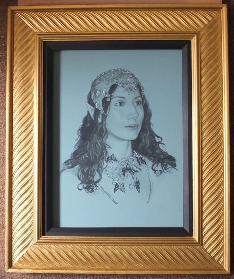 Study of Titania - original oil pencil drawing by Ed Org – Obsidian Art