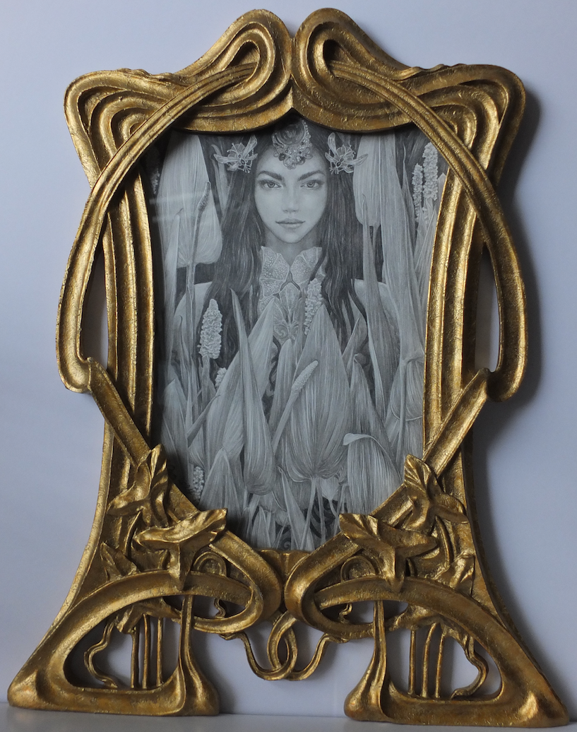 Thalia - Original Pencil Drawing by Ed Org – Obsidian Art