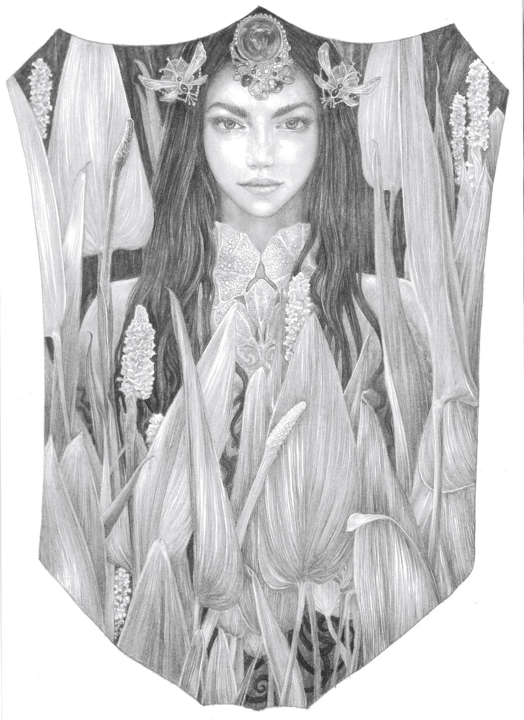Thalia - Original Pencil Drawing by Ed Org – Obsidian Art