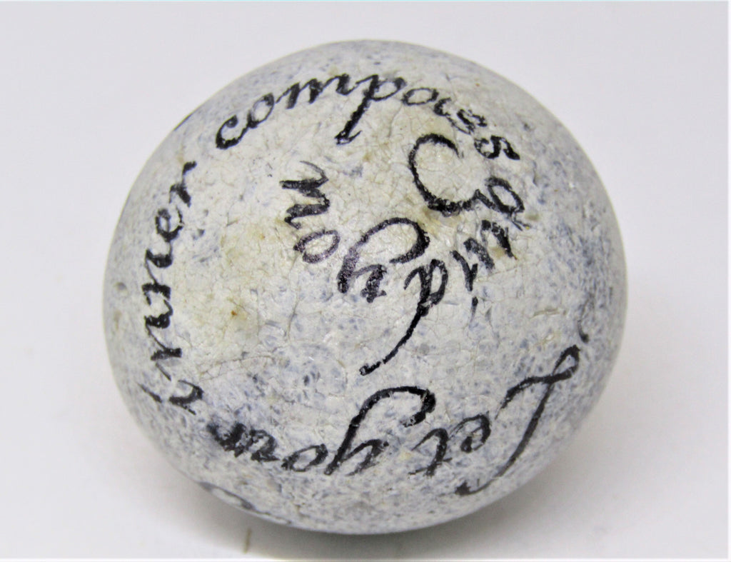 Compass Design Hand Painted Stone by Alexis Penn Carver – Obsidian Art