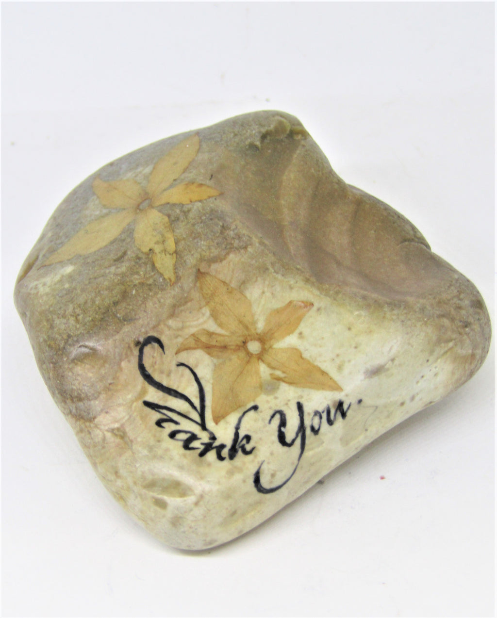 'Thank you..' Hand Painted Stone by Alexis Penn Carver – Obsidian Art