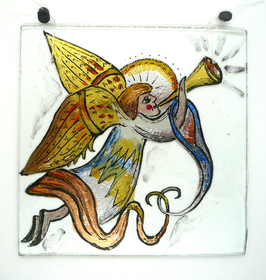 Flying Angel - stained glass by Bryan Smith (BJS313) – Obsidian Art