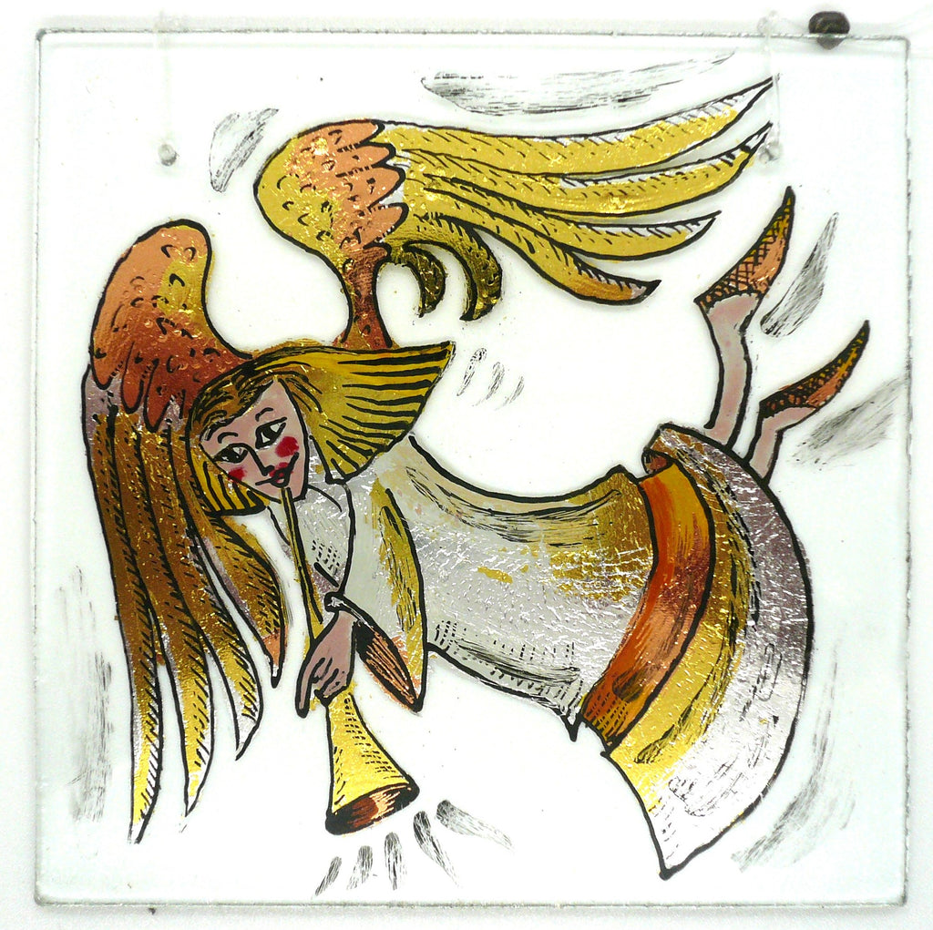 Flying Angel - stained glass by Bryan Smith (BJS316) – Obsidian Art