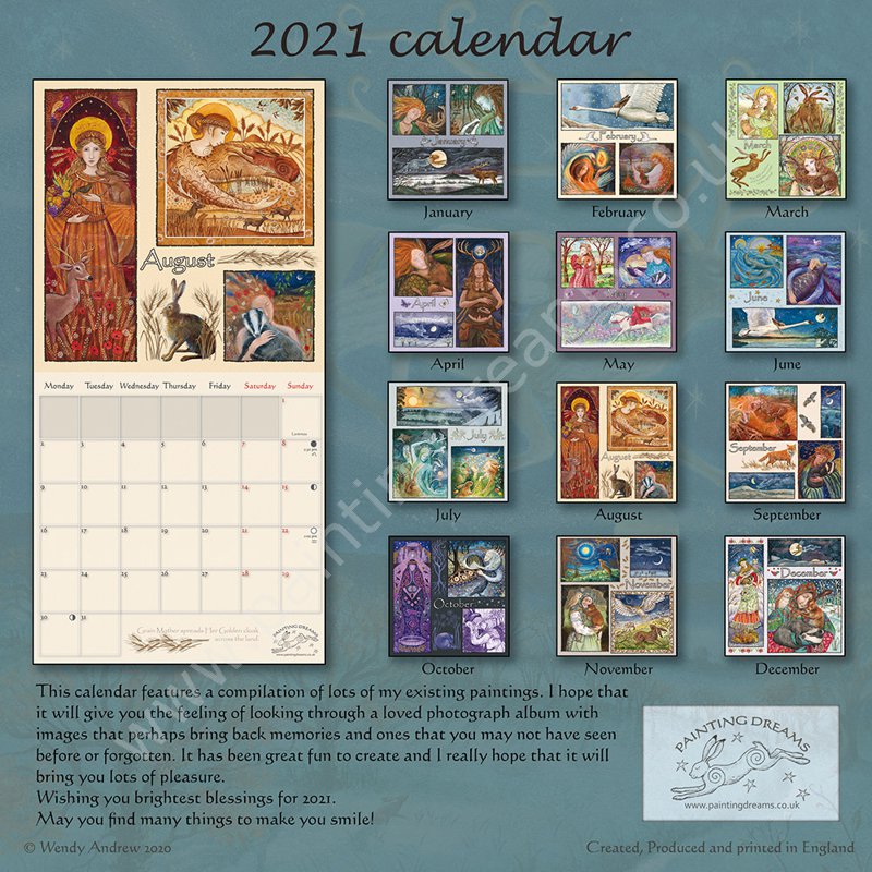 2020 Calendar by Wendy Andrew – Obsidian Art