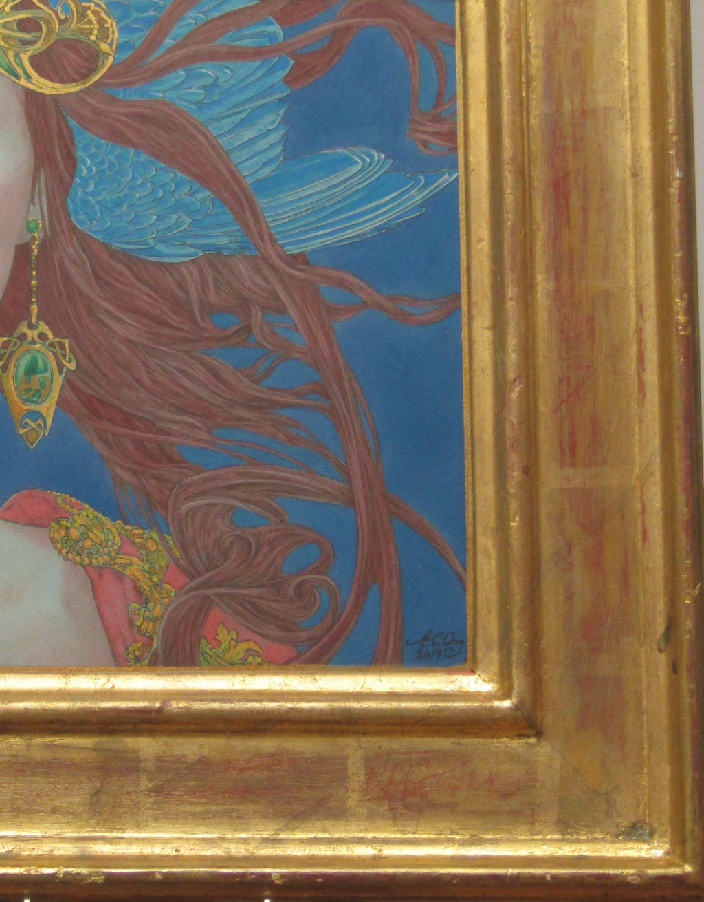 The Winged Muse - Original Pencil, Watercolour & Pastel Painting by Ed ...