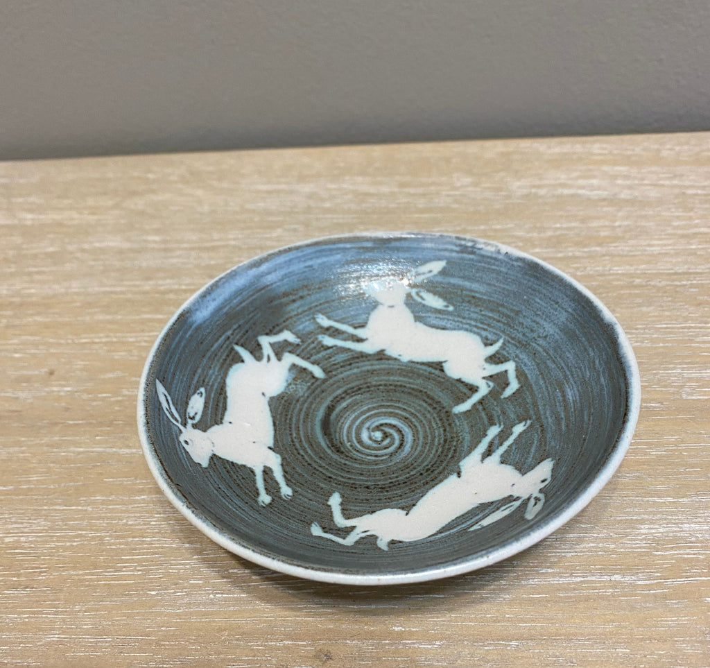 Pottery Dipping Bowl - Hare Design by Neil Tregear – Obsidian Art