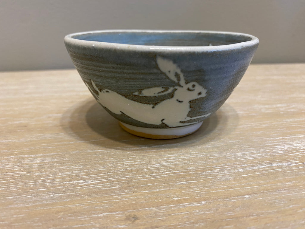 Pottery Dipping Bowl - Hare Design by Neil Tregear – Obsidian Art