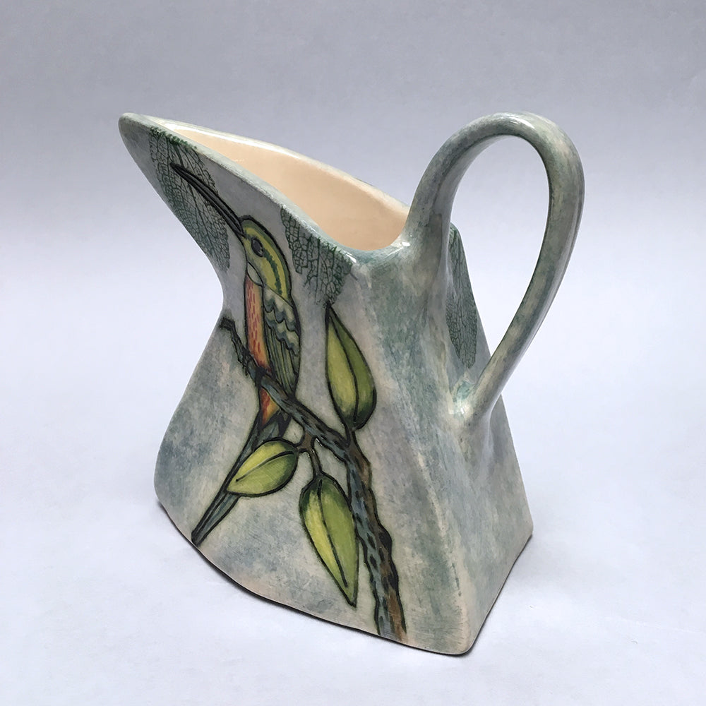 Birds Triangle Jug by Jeanne Jackson – Obsidian Art