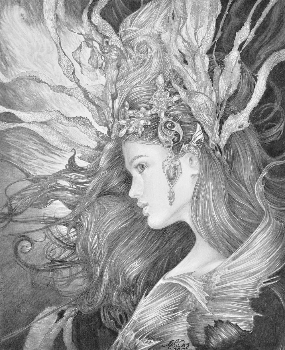 Siren Rising (signed print) by Ed Org – Obsidian Art