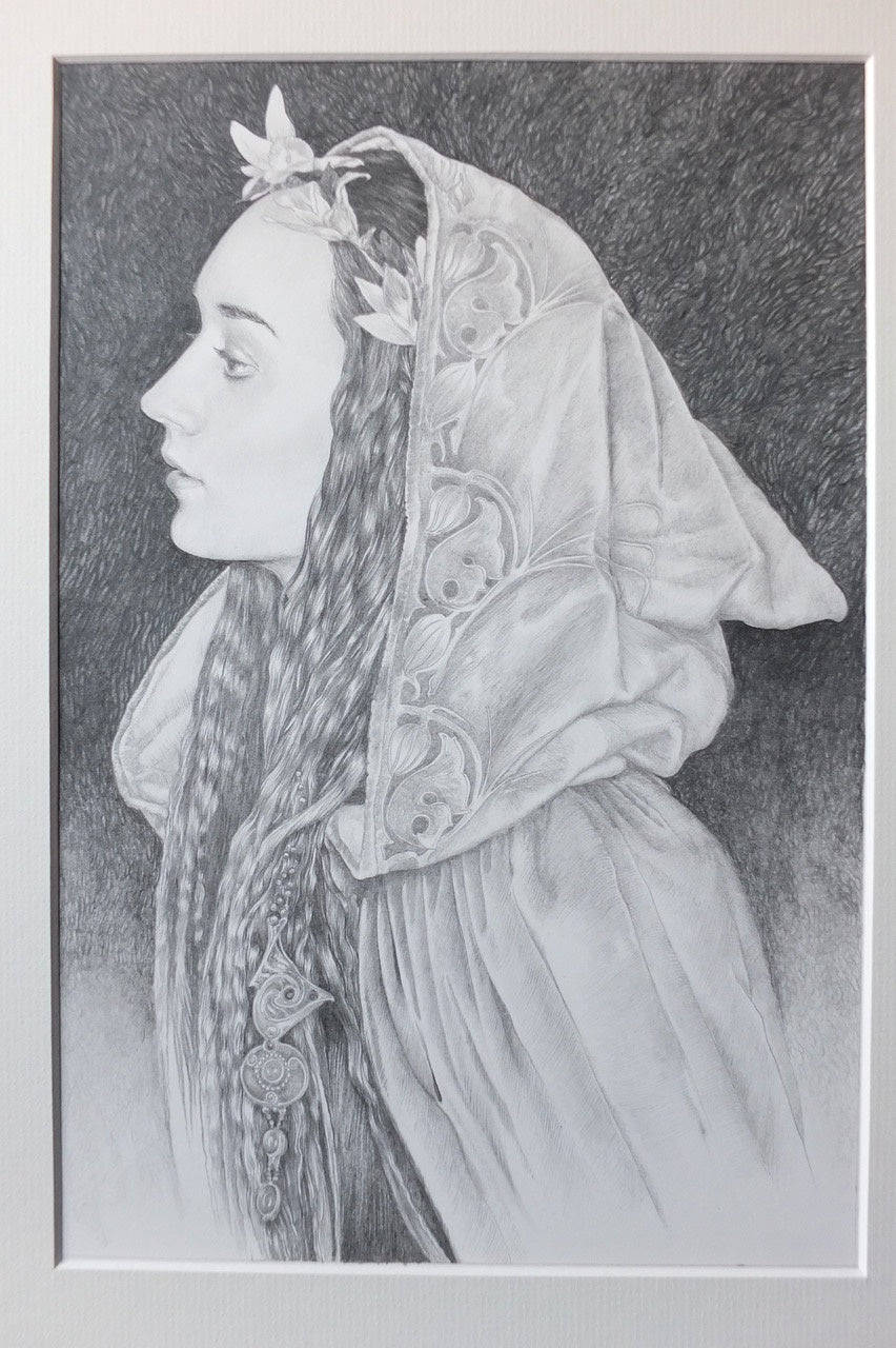 Study of Emily - Original Drawing by Ed Org – Obsidian Art