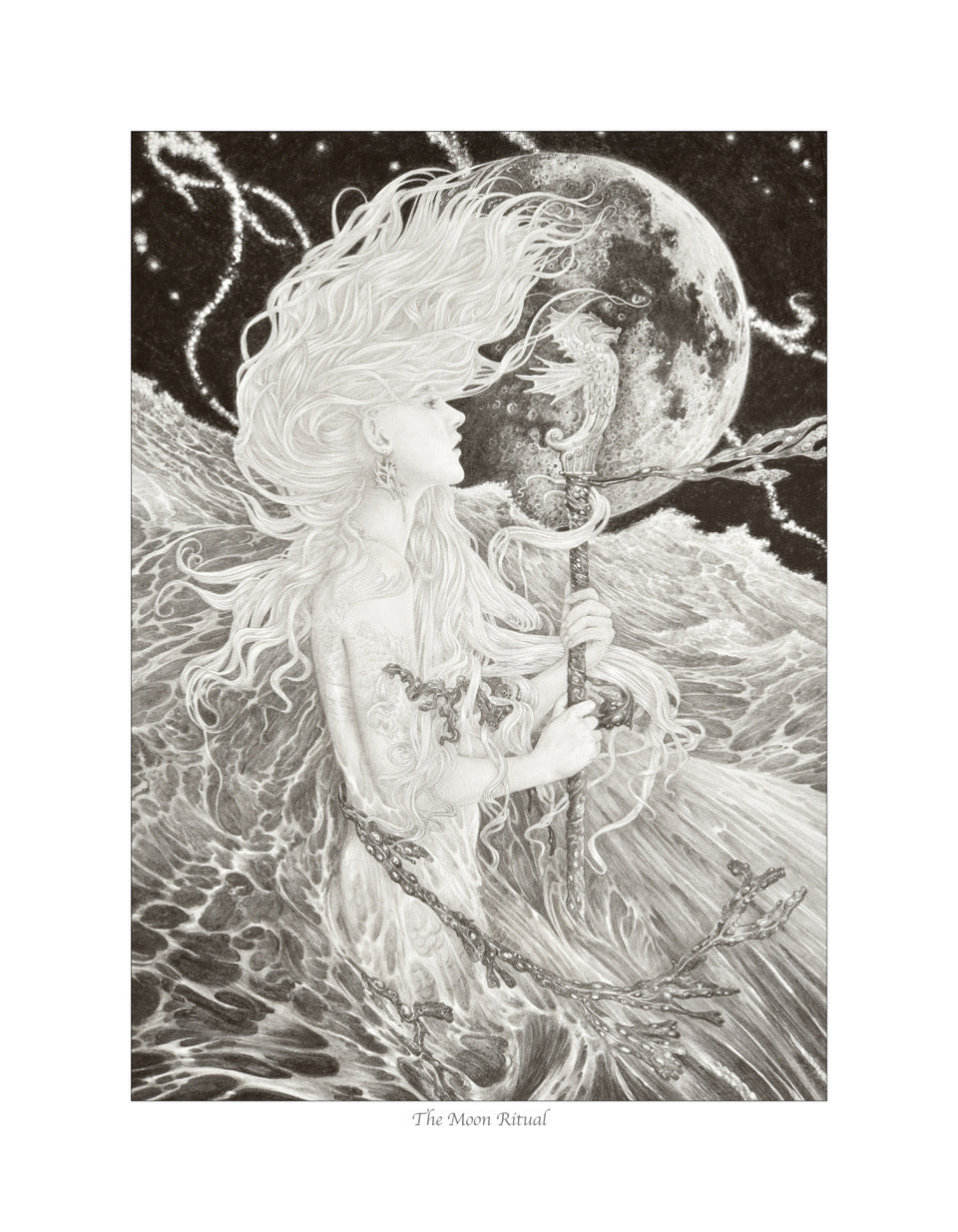 The Moon Ritual - Limited Edition Print by Ed Org – Obsidian Art