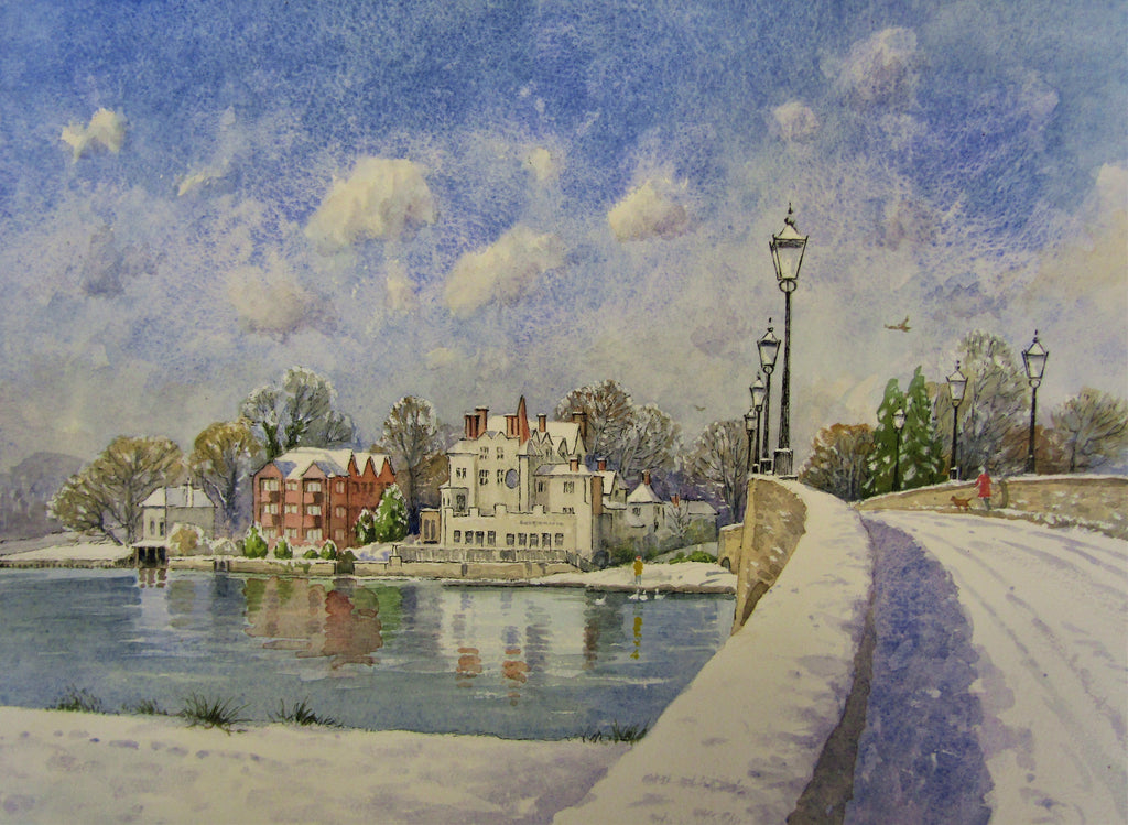 'Maidenhead River Thames' - watercolour by Colin Tuffrey – Obsidian Art