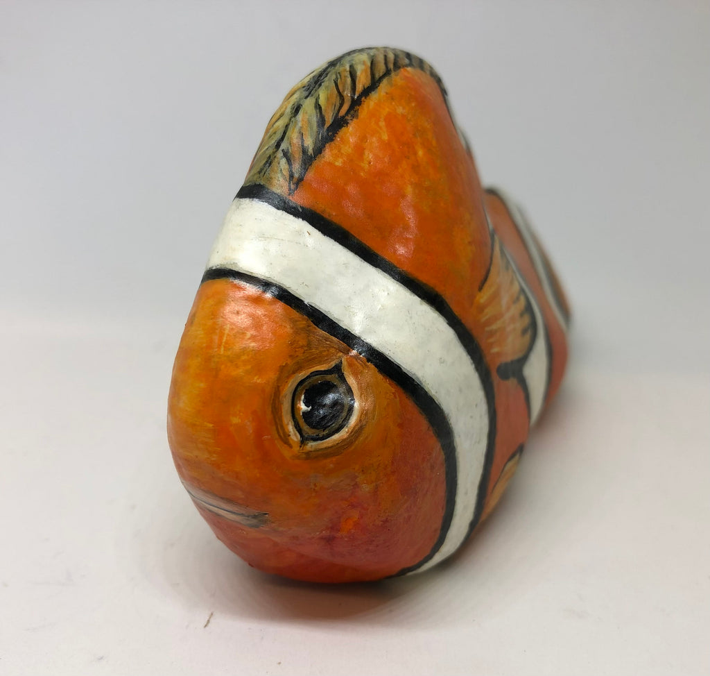 Clown Fish - Orginal Painting on Pebble – Obsidian Art