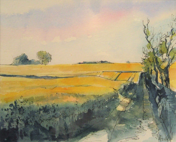 After the Rain - Original Pen and Wash by Brenda Hurley – Obsidian Art